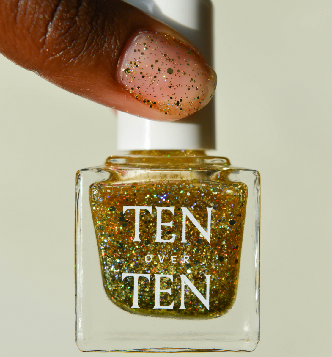 Bergen – Glittery Gold Nail Polish – Sparkly Finish – Non-Toxic & Vegan ...
